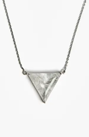 VESPER OBSCURA Obscura Stacking Shards In Striated Crystal Necklace - Large Triangle