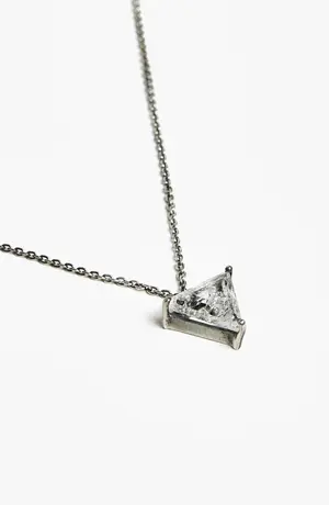 VESPER OBSCURA Obscura Stacking Shards In Striated Crystal Necklace Mini Triangle