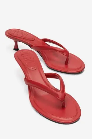 PROLOGUE SHOES Norell Stiletto Thong Sandal - Red