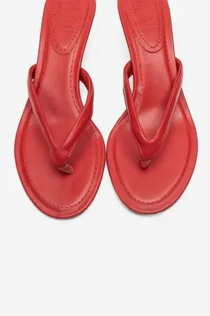 PROLOGUE SHOES Norell Stiletto Thong Sandal - Red