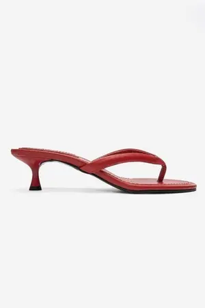 PROLOGUE SHOES Norell Stiletto Thong Sandal - Red