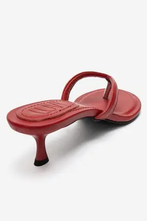 PROLOGUE SHOES Norell Stiletto Thong Sandal - Red