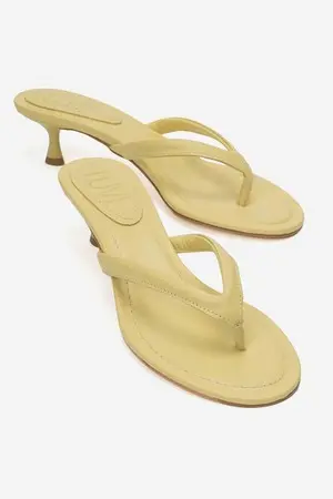 PROLOGUE SHOES Norell Stiletto Thong Sandal Yellow