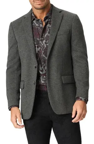Robert Graham Voyager Knit Sport Coat With Removable Hooded Bib