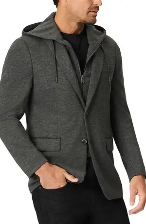 Robert Graham Voyager Knit Sport Coat With Removable Hooded Bib