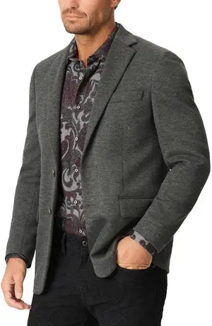 Robert Graham Voyager Knit Sport Coat With Removable Hooded Bib
