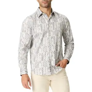 Robert Graham Missing Links Long Sleeve Stretch Cotton Shirt - Khaki