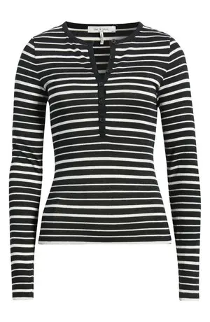 Rag & Bone The Stripe Henley Top
