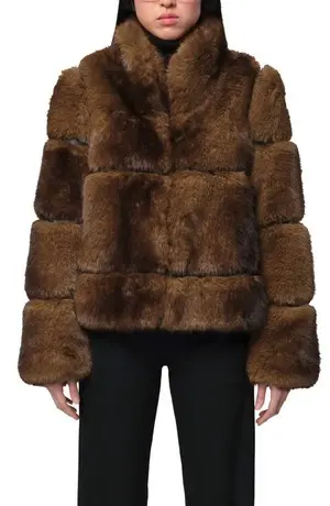 Apparis Sai Faux Fur Coat - Mink