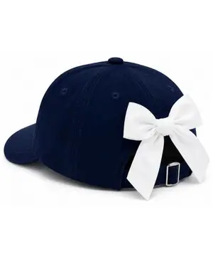 BITS & BOWS Football Bow Baseball Hat