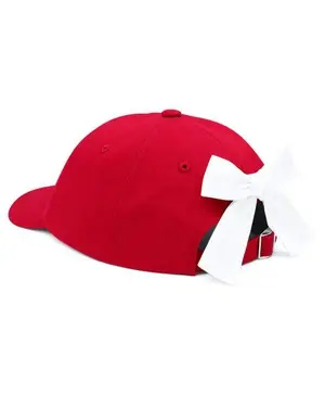 BITS & BOWS Touch Down Bow Baseball Hat - Red