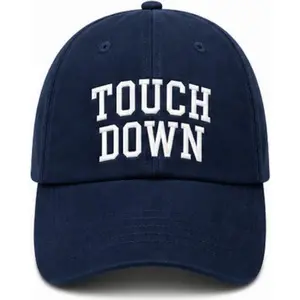 BITS & BOWS Adult Touch Down Baseball Hat - Navy