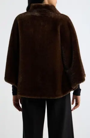 Bernardo Faux Fur Poncho