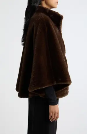Bernardo Faux Fur Poncho