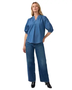 Ingrid & Isabel® Relaxed Popover Chambray Maternity Shirt