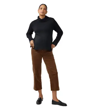 Ingrid & Isabel® Stretch Cord Ankle Maternity Pant - Brown