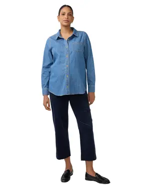 Ingrid & Isabel® Maternity & Nursing Denim Button-down Shirt - Medium Wash