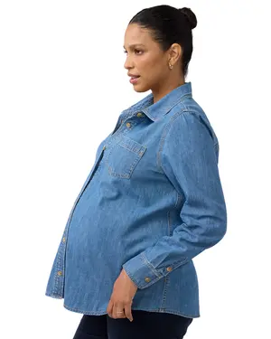 Ingrid & Isabel® Maternity & Nursing Denim Button-down Shirt