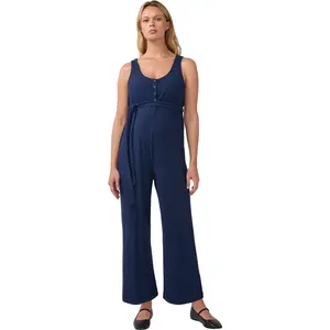 Ingrid & Isabel® Sleeveless Wide Leg Knit Maternity Jumpsuit - Navy