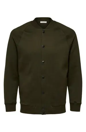 SELECTED Shayne Cotton Blend Bomber Jacket