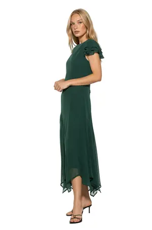 ALEXIA ADMOR Kaelith Ruffle Sleeve Midi Dress