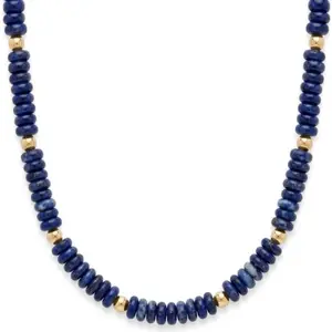 CUFFED BY NANO Lapis Lazuli And 14k Gold Filled Beaded Necklace - Blue