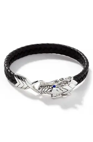 John Hardy Legends Naga Leather Bracelet