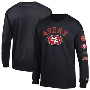 Champion San Francisco 49ers Seal Long Sleeve T-shirt - Black