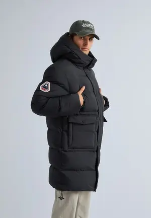 JACK1T Insulated Longline Puffer Coat With Hood