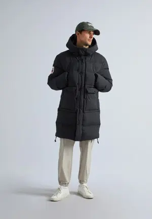JACK1T Insulated Longline Puffer Coat With Hood