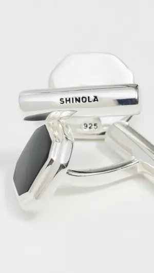 Shinola Onyx Octagonal Inlay Cufflinks
