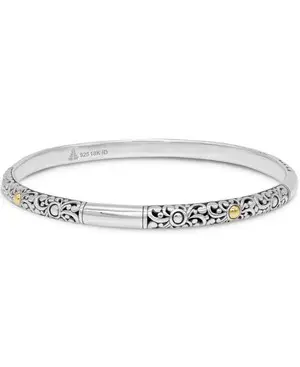 DEVATA Bali Filigree Bangle Bracelet - Silver