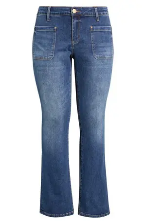 Kut From The Kloth Natalie Patch Pocket Mid Rise Flare Jeans