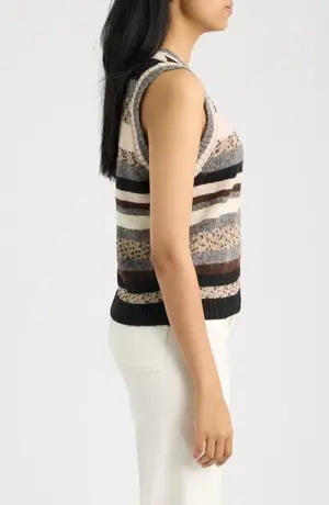 CITY BLUES Multi Stripe Sweater Vest