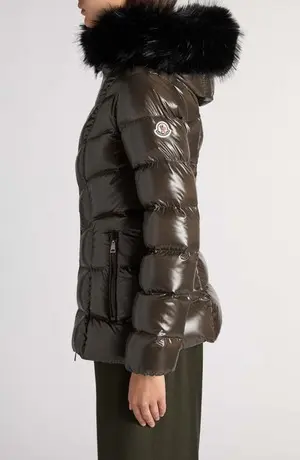 Moncler Fulmar Down Puffer Jacket With Faux Fur Trim