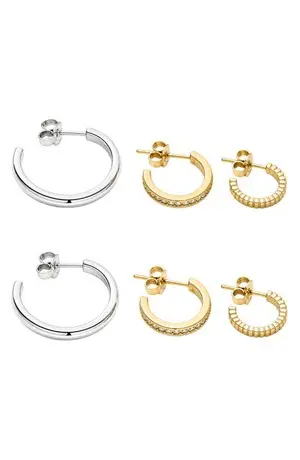 Argento Vivo Set Of 3 Huggie Hoop Earrings