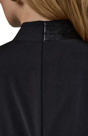 Donna Karan New York Sleeveless Top With Faux Leather Trim