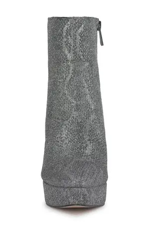 Jessica Simpson Nerix Croc Embossed Platform Bootie - Pewter