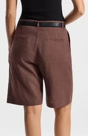 Ronen Chen Shira High Waist Tailored Shorts
