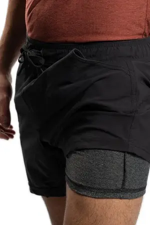PETER MANNING NYC Workout Shorts 5 Inch - Dark Grey