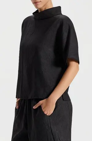 Ronen Chen Oriana Boat-neck Short Sleeved Top