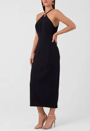 Rachel Rachel Roy Avalon Halter Neck Midi Dress - Black