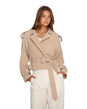 BELLE & BLOOM Fast Car Cropped Trench