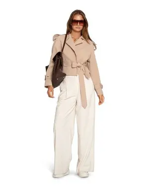 BELLE & BLOOM Fast Car Cropped Trench