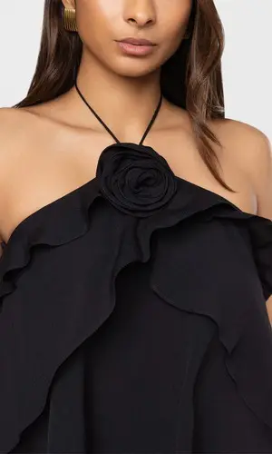 Generation Love Carrie Halter Blouse - Black