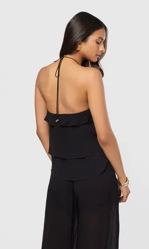 Generation Love Carrie Halter Blouse - Black