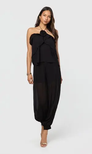 Generation Love Carrie Halter Blouse - Black