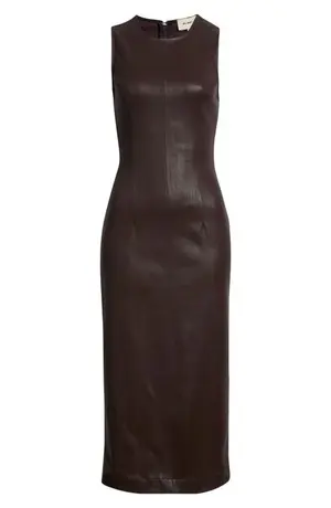 DL1961 Esme Midi Instasculpt™ Wax-coated Denim Dress