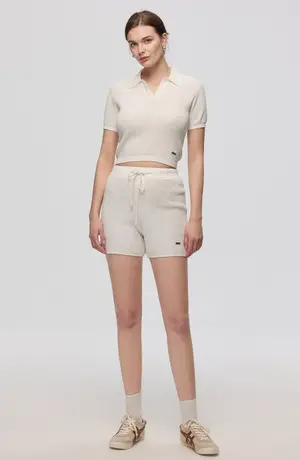 JUANA Noa Open Knit Top - White