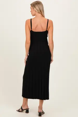 PINKBLUSH Rib Knit Sleeveless Maxi Dress